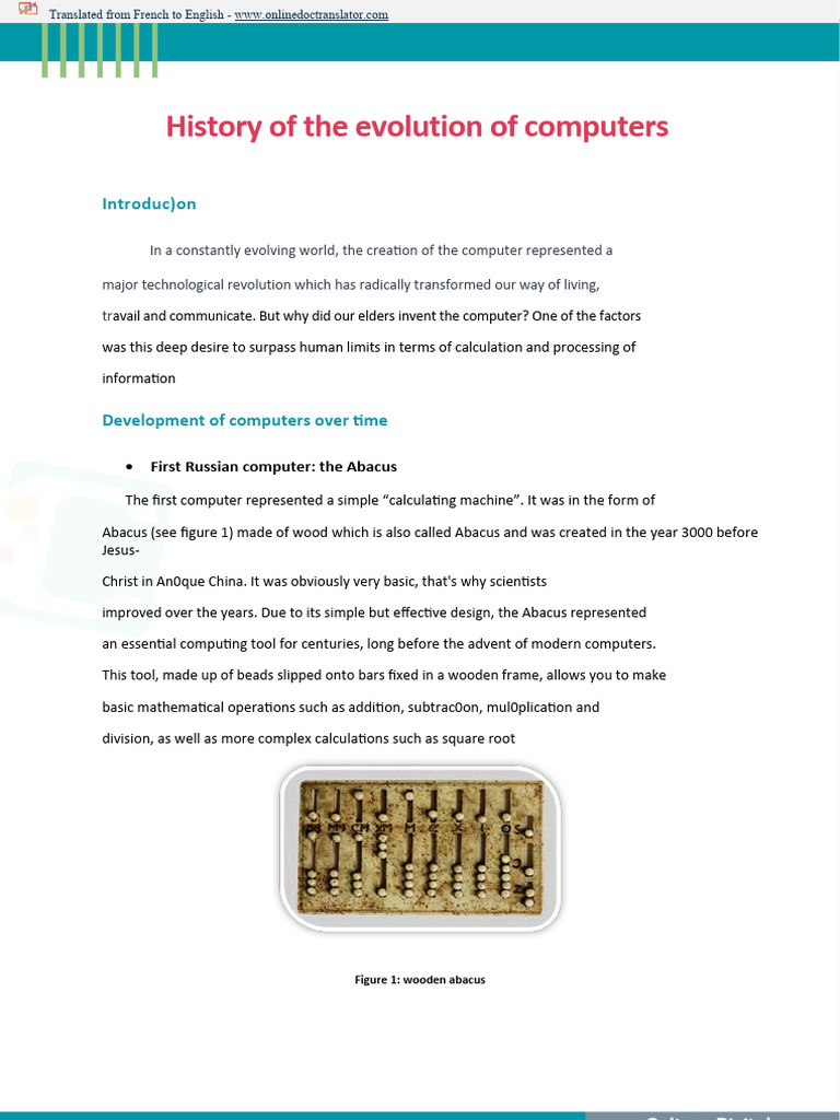 Support de Cours - Histoire de Lévolution Des Ordinateurs | PDF | Graphical User Interfaces ...