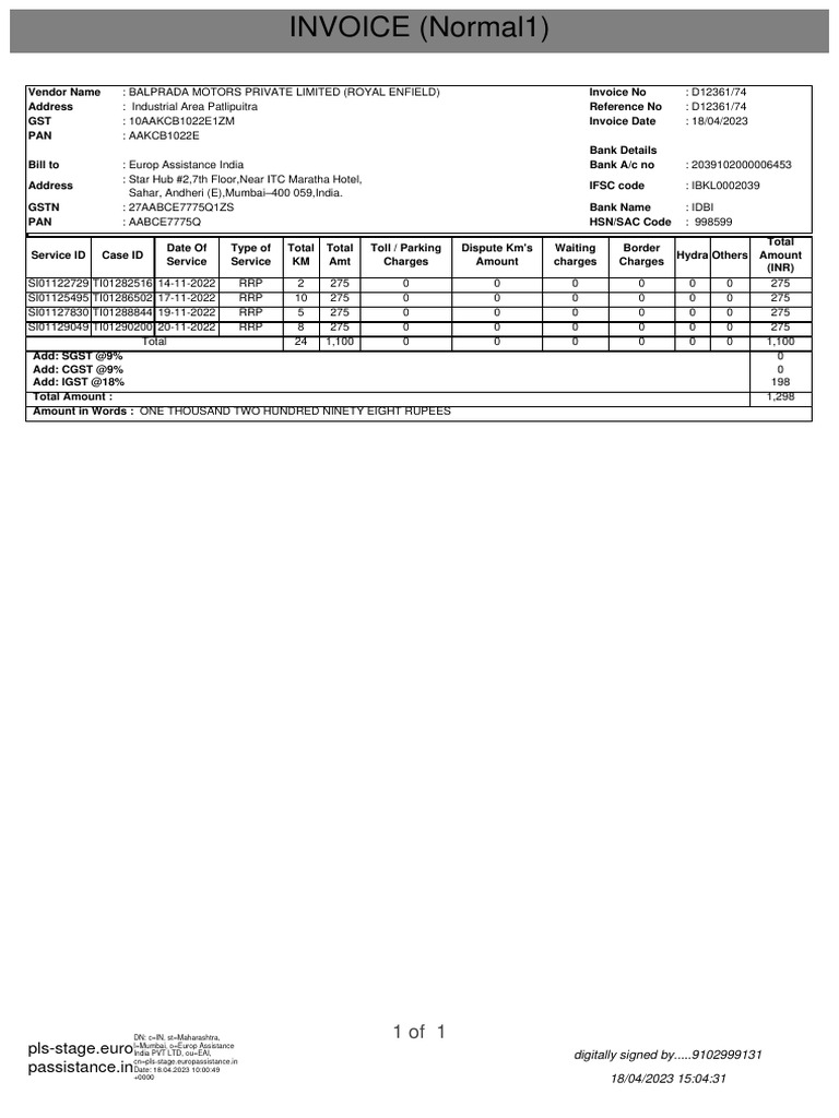 Ez Auto Breakdown Invoice | Download Free PDF | Government Finances | Sales