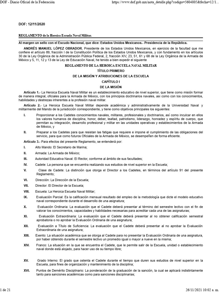 reglamento henm | PDF | Disciplinas | México