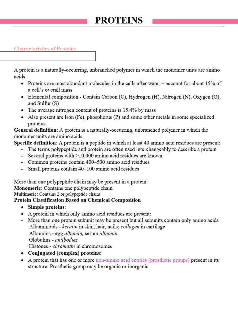 PROTEINS | Download Free PDF | Proteins | Amino Acid