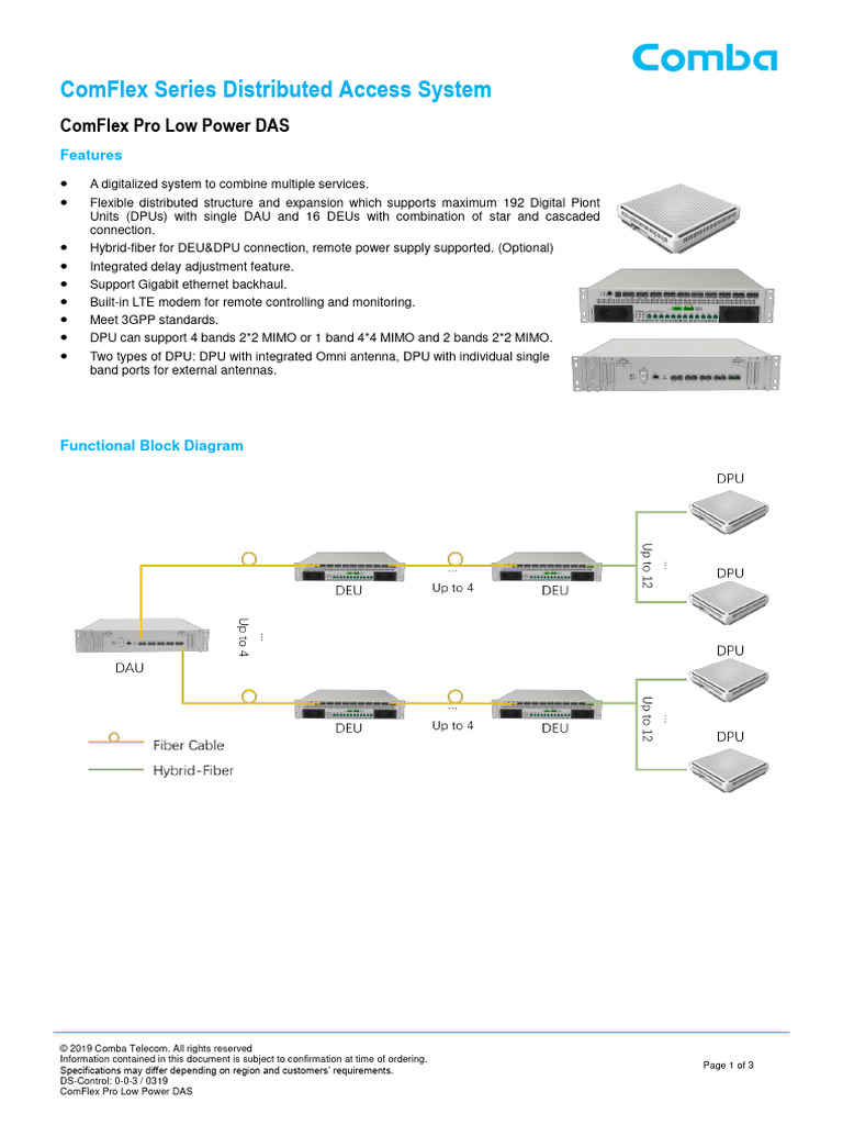 3 - ComFlex Pro Low Power DAS Universal DS 0-0-3 | PDF | Duplex ...