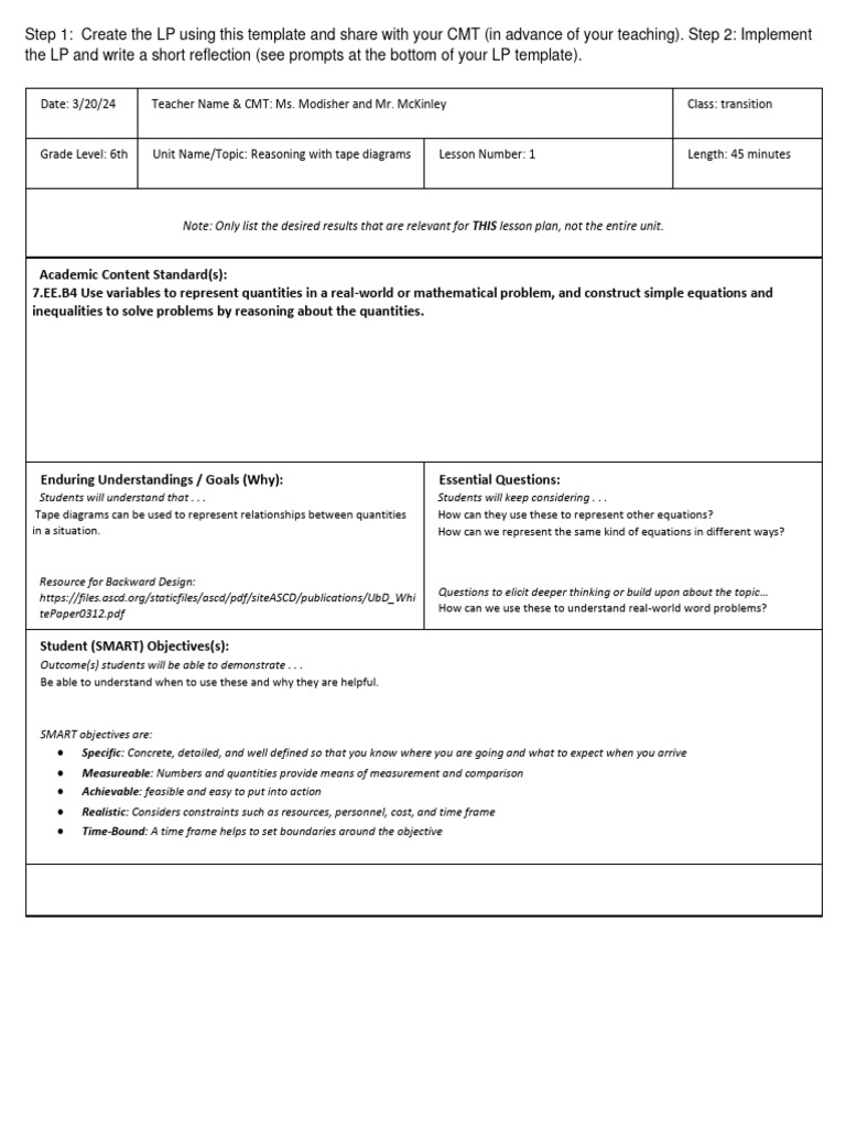 ed 327 lesson plan template 2023 | PDF | Teaching | Cognitive Science