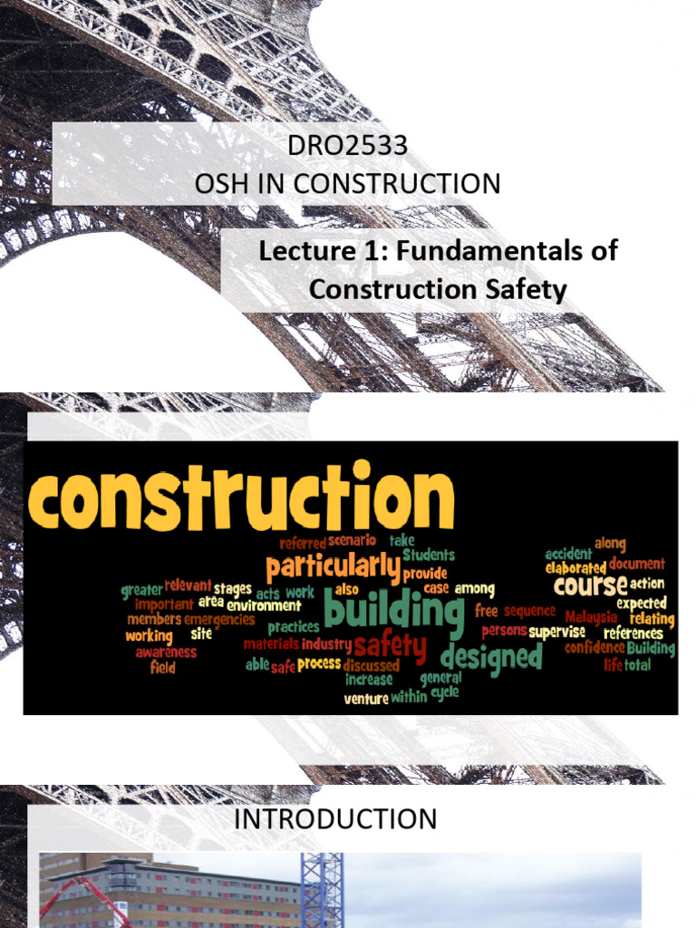 1 Fundamentals of Construction Safety | PDF | Occupational Safety And Health | Safety