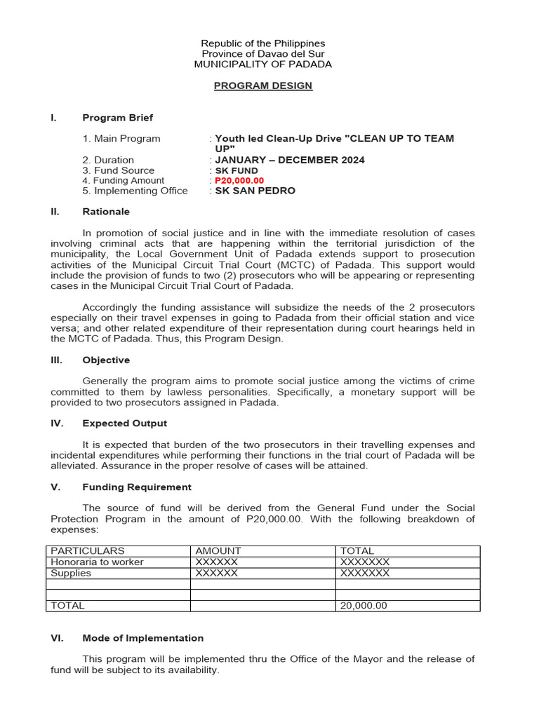 Program Design Support To Provincial Prosecutor and Attorneys Office | PDF | Prosecutor | Public ...