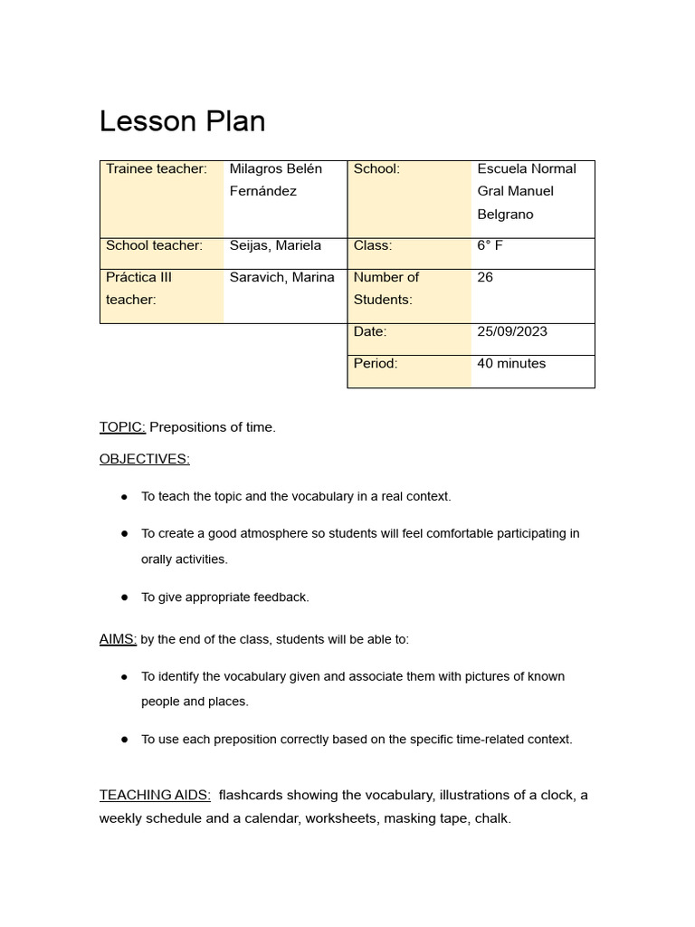 My Lesson Plan | Download Free PDF | Flashcard | Linguistics
