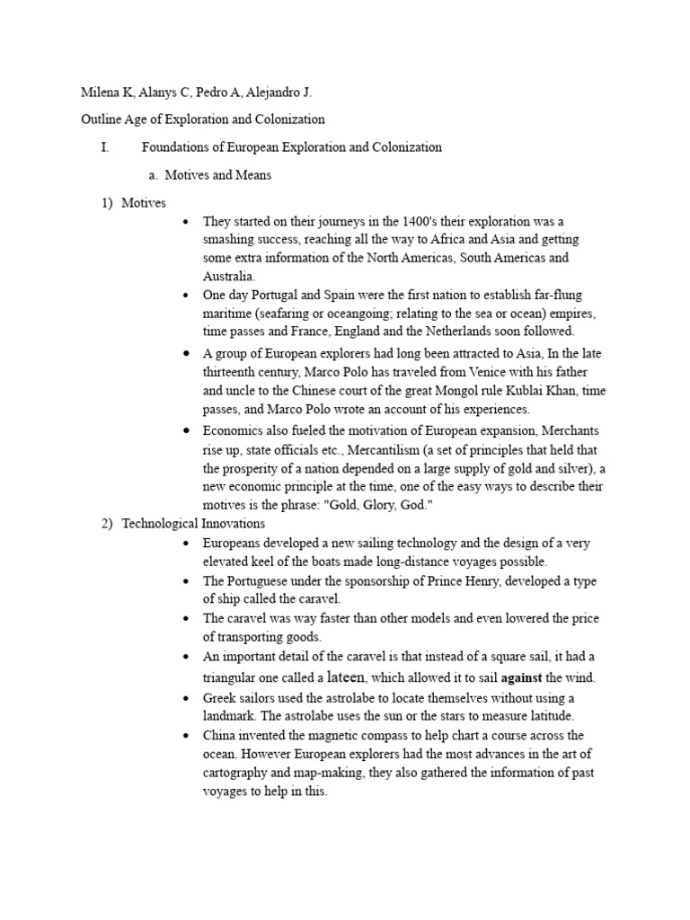 European Age of Exploration Overview | PDF | Atlantic Slave Trade ...