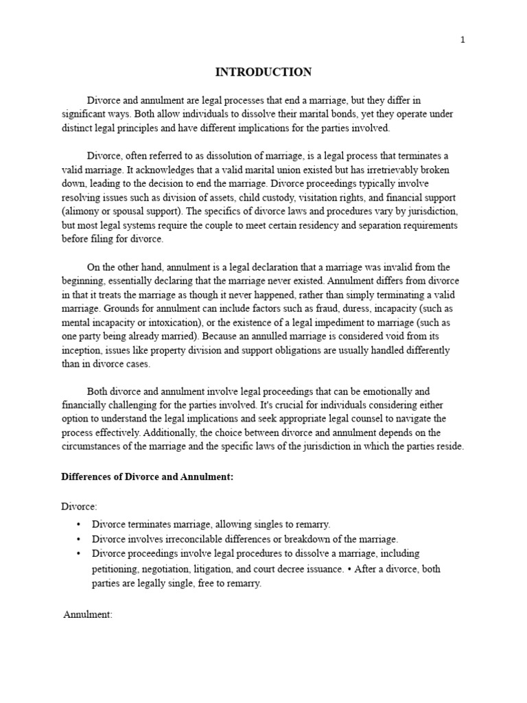 Contemporary issue | PDF | Divorce | Annulment