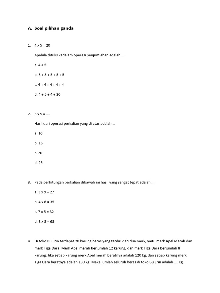 Soal Perkalian | PDF