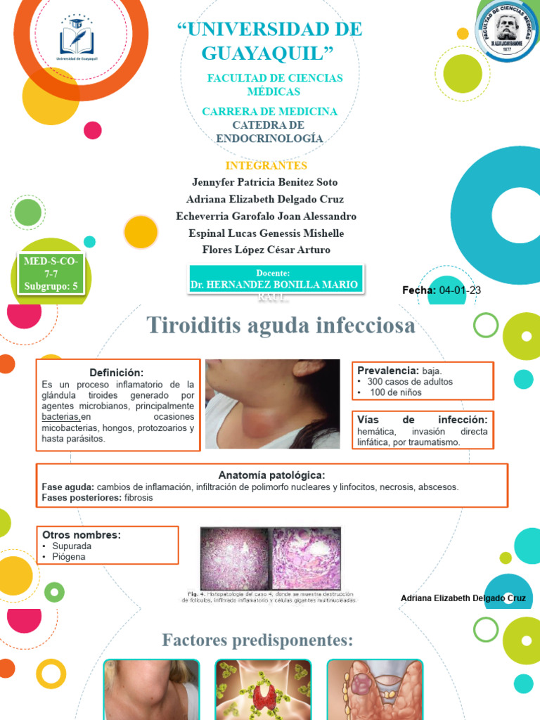 Tiroiditis aguda: diagnóstico y tratamiento | PDF | Tiroides | Inflamación
