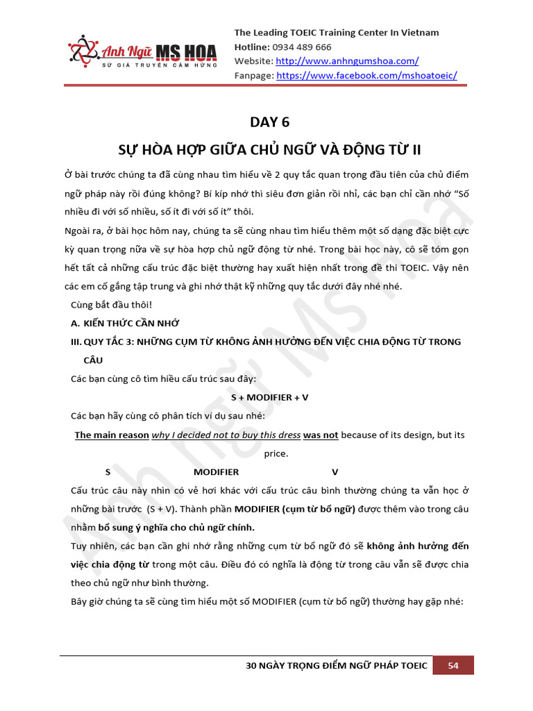 Day 6 S Hòa H P Gi A CH NG Và Đ NG T Ii: Website: Fanpage | PDF