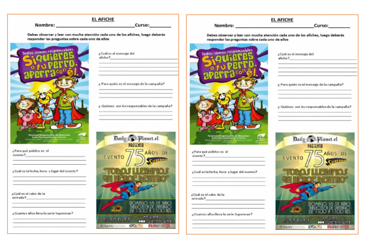 Actividad Afiche 5° | PDF