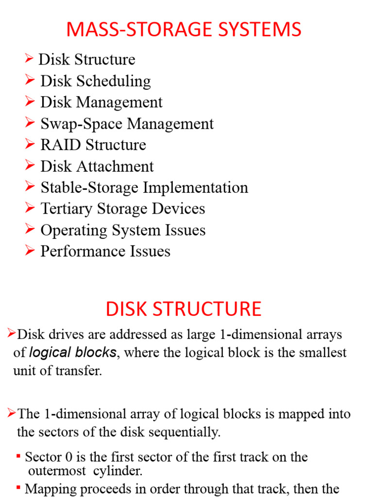 Mass-Storage Systems | PDF | Computer Data Storage | Hard Disk Drive