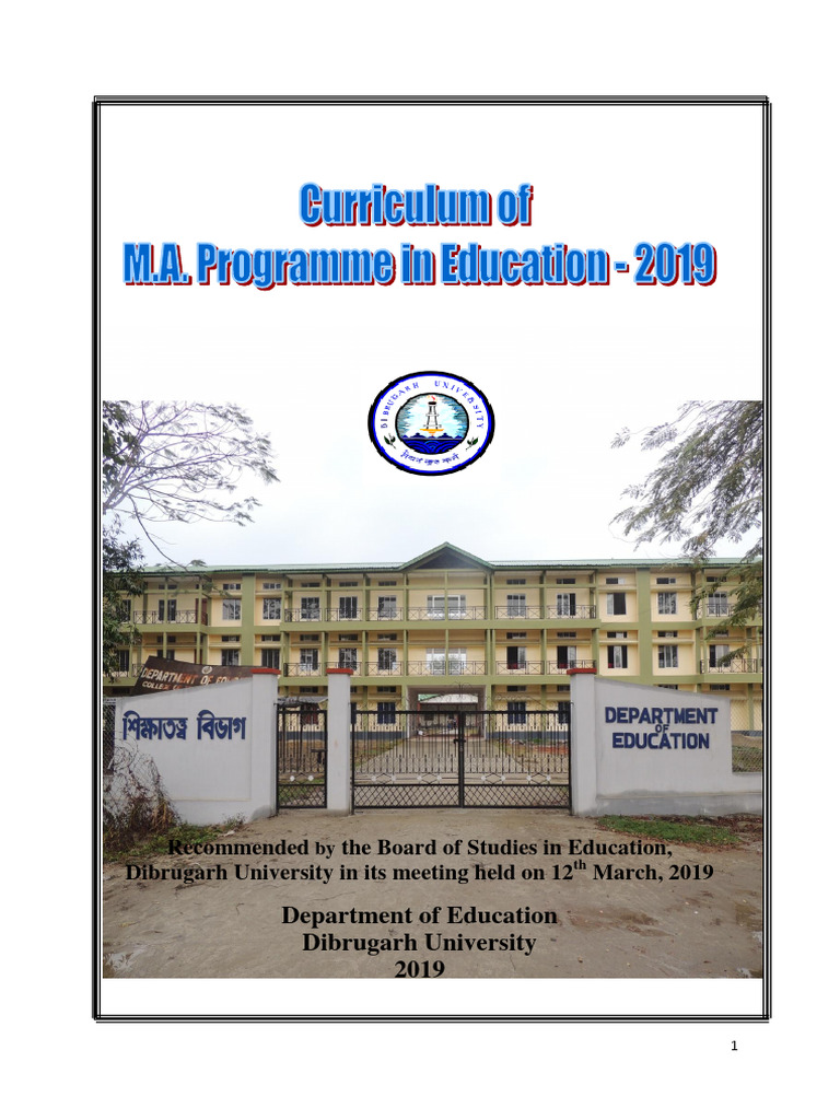 Dib. Uni MA Education (CBCS) Syllabus 2019 | PDF | Sustainability ...