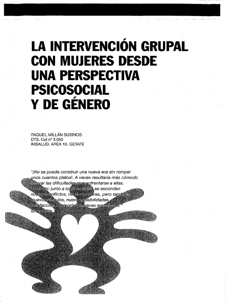 La Intervención Grupal Con Mujeres Desde Una Perspectiva Psicosocial y ...