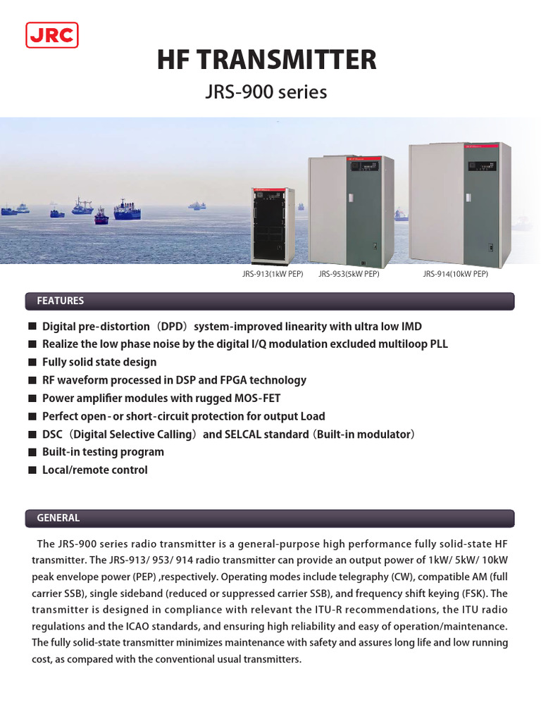 HF Transmitter Jrs 900 JRC | PDF | Electronics | Telecommunications ...