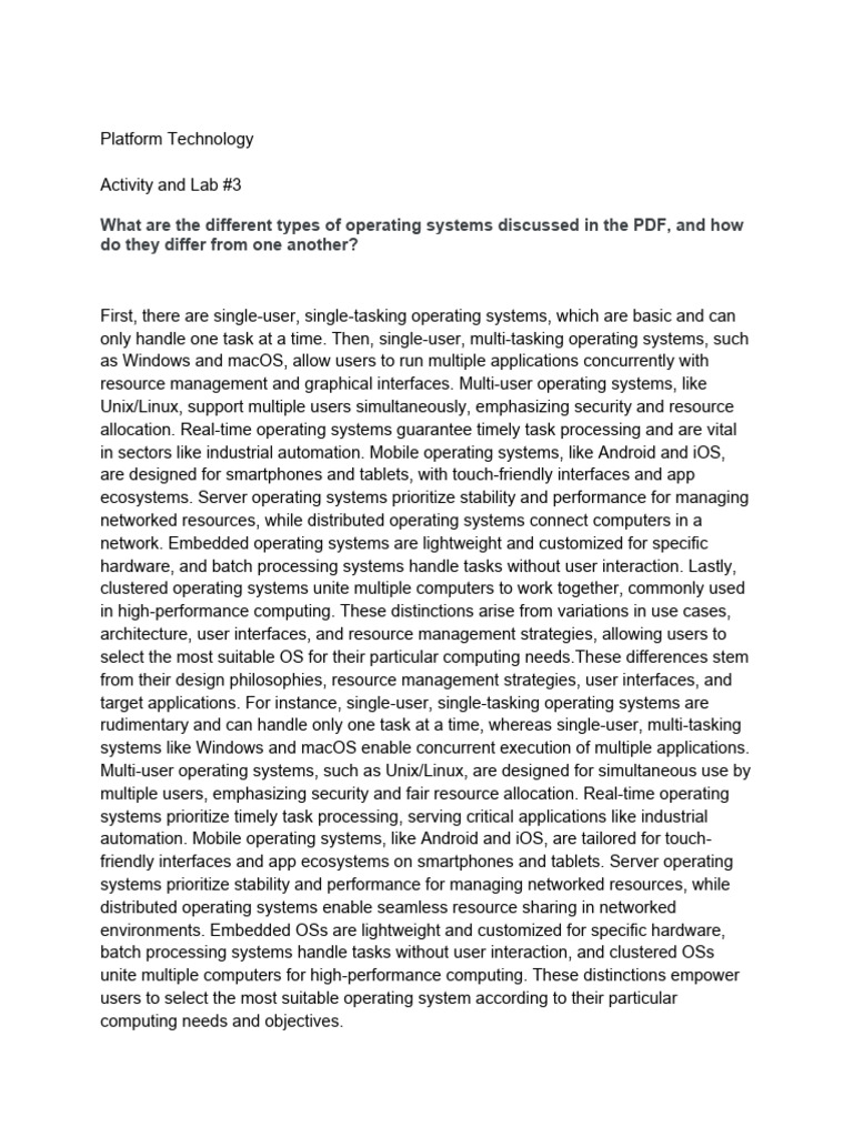 Activity and Lab Work #3 | PDF | Operating System | Process (Computing)