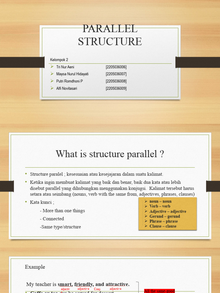 Parallel Structure English | Download Free PDF | Adjective | Verb