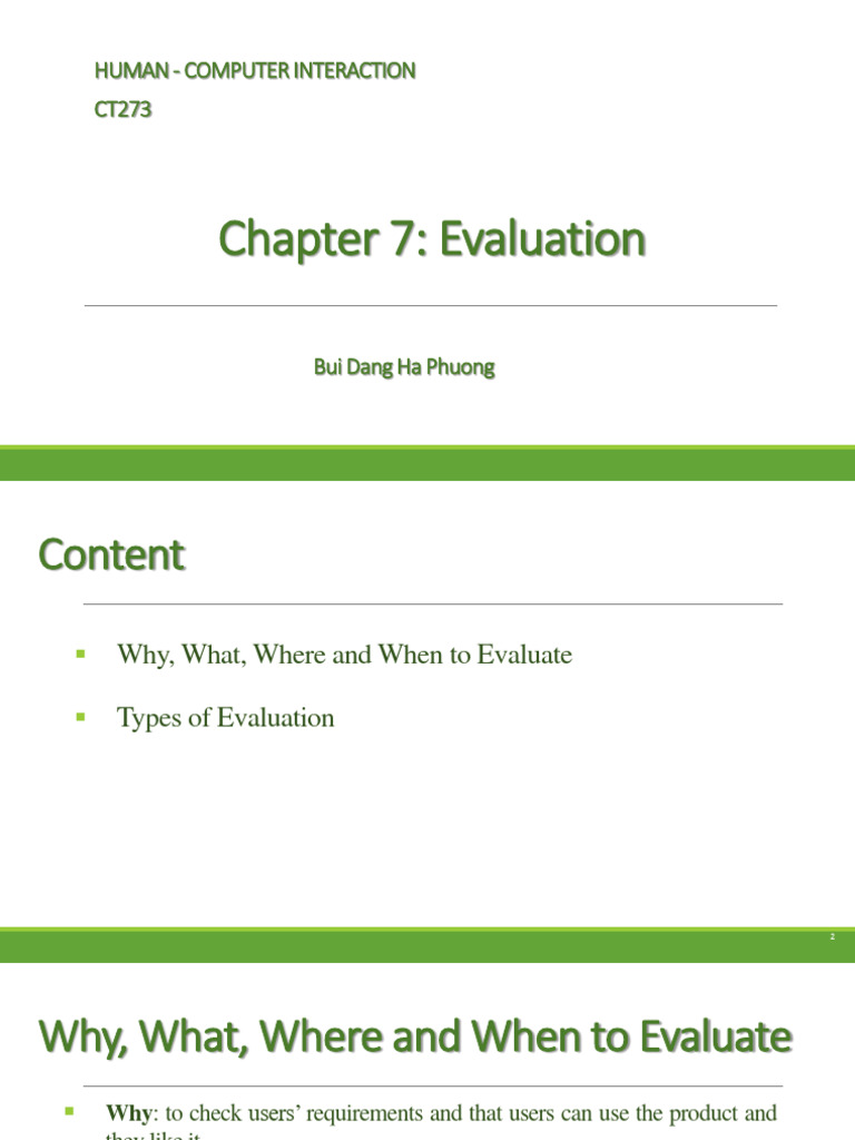 Chap7 Evaluation | PDF | Usability | Design
