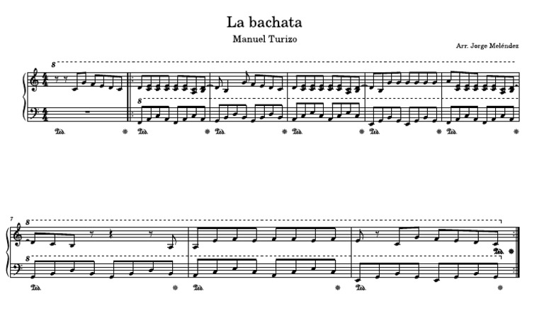 LA BACHATA – Manuel Turizo Manuel Turizo - La bachata (easy) Sheet ...