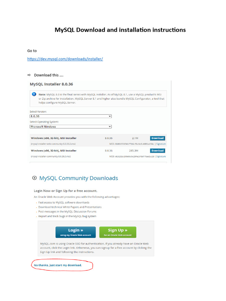 MySQL - Installation Guide 31st Batch | PDF | Computers | Technology ...