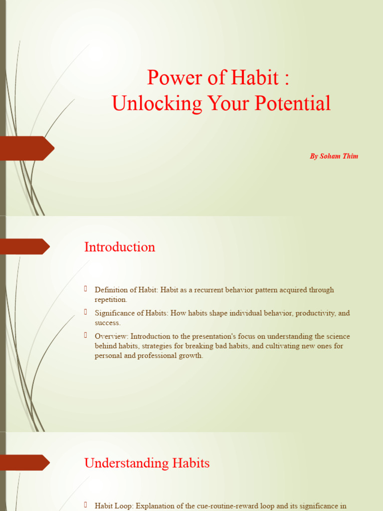Power of Habit | PDF | Habits | Creativity