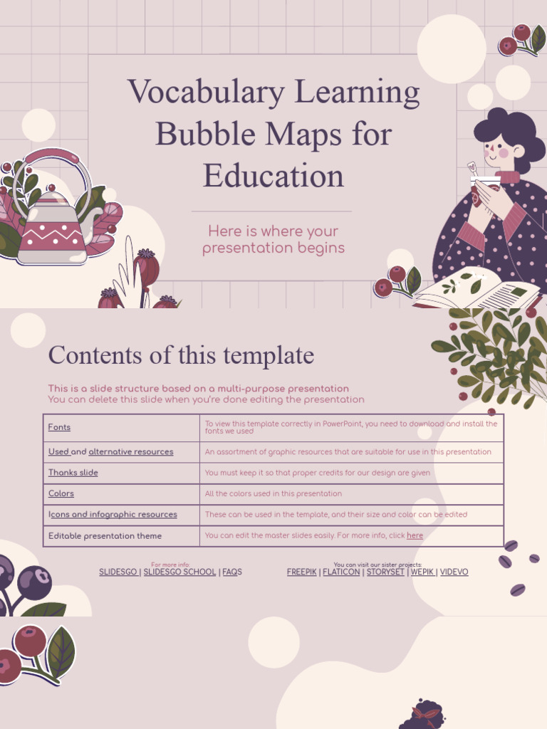Vocabulary Learning Bubble Maps For Education | PDF | Mercury (Planet ...