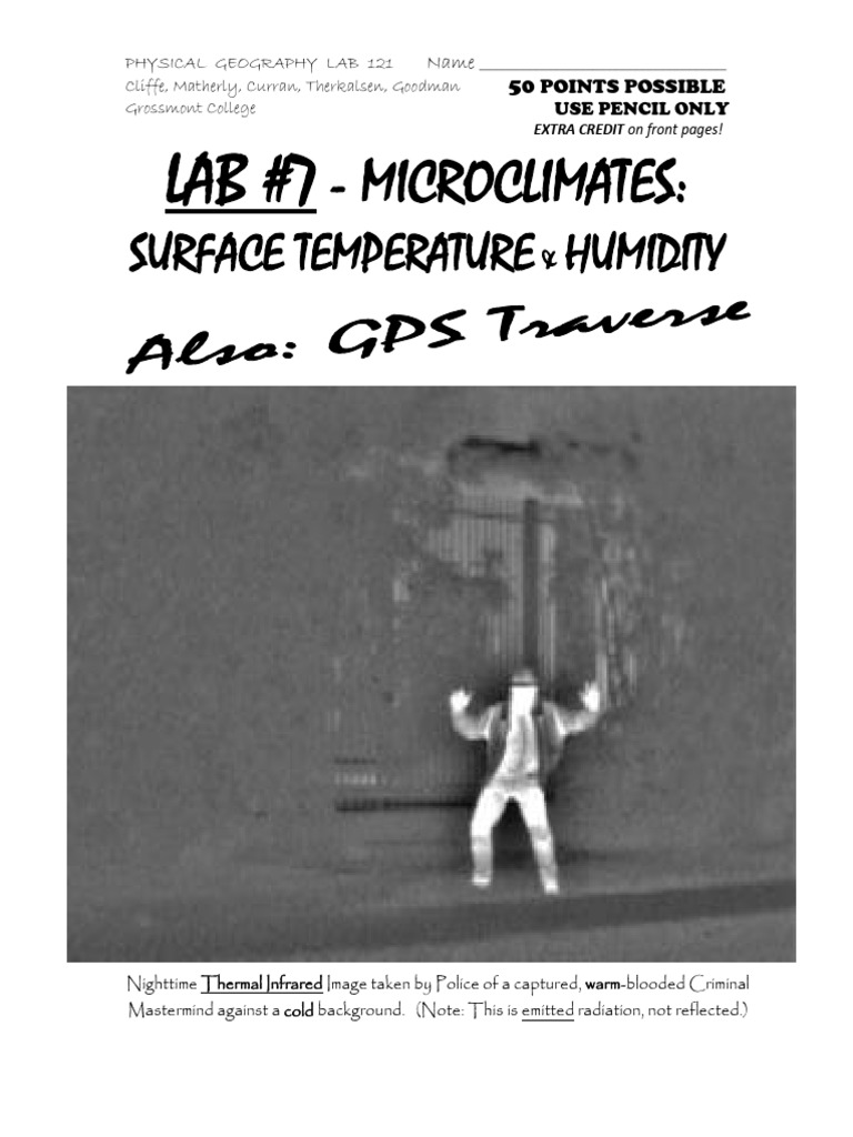 ASSIGN #7 - Microclimates and Humidity (+ GPS, WX Maps) - 1 | PDF ...