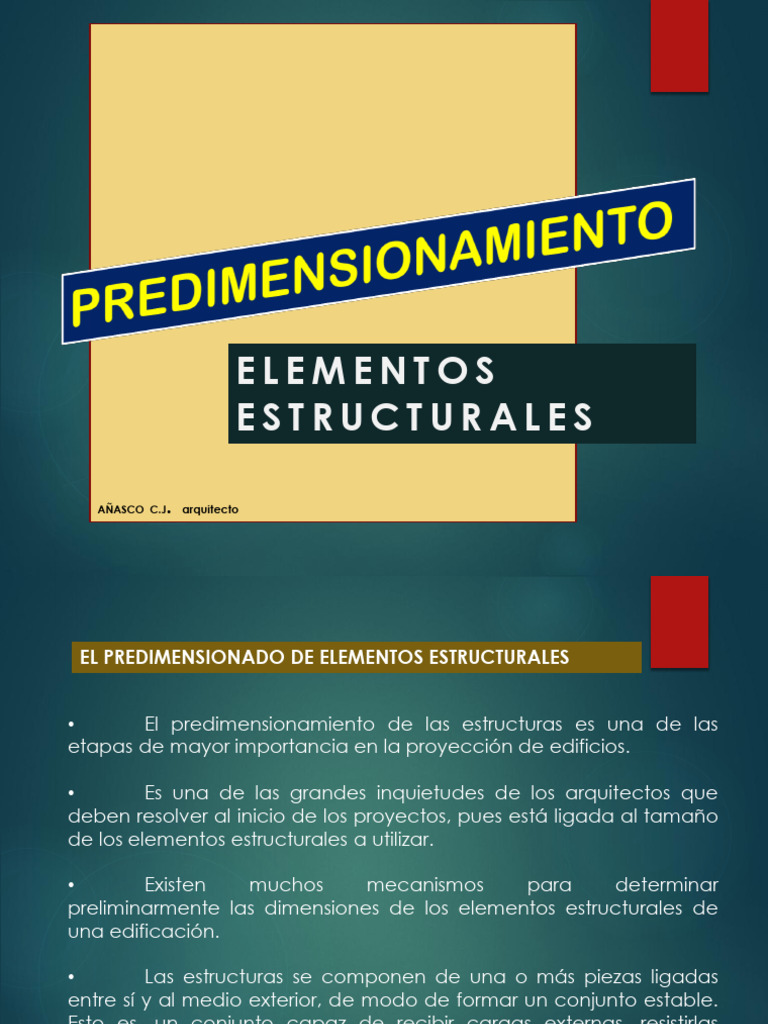 PREDIMENSIONAMIENTO ESTRUCTURAL | PDF | Viga (Estructura) | Ingeniería mecánica