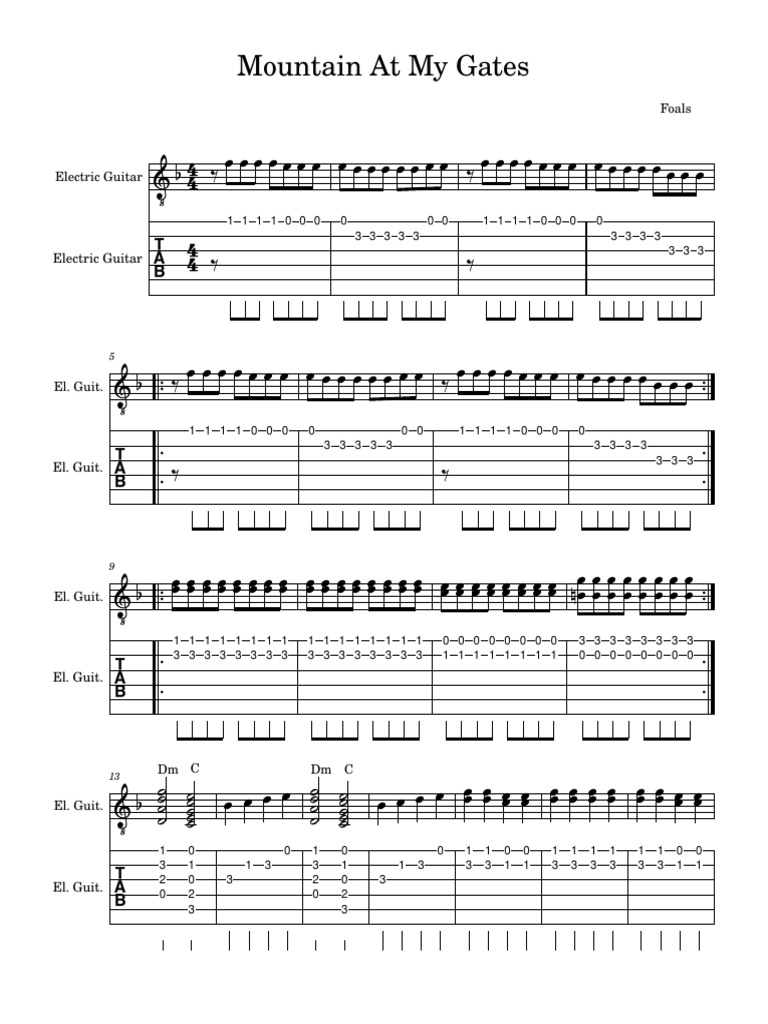 Mountain gate - Electric guitar Initial trinity | PDF