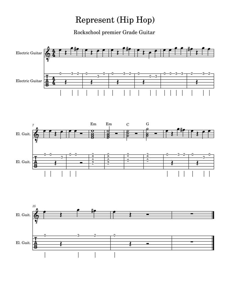 Represent (Hip Hop) Elect Guitar Premier | PDF