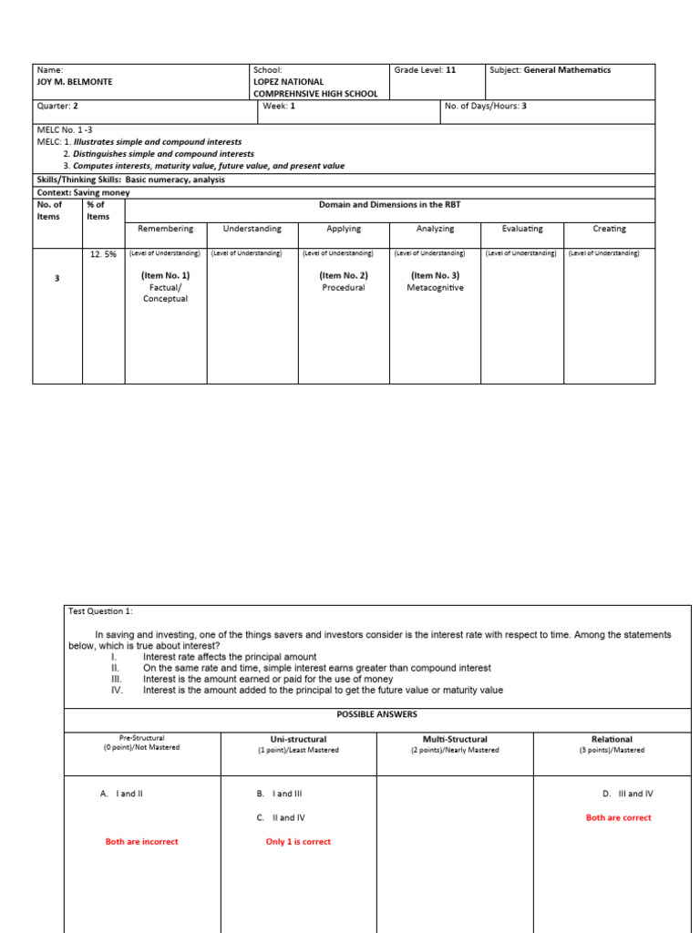 BELMONTE_Gen_Math_Q2_Multi-Dimensional-Test-Questions | PDF | Interest ... BELMONTE_Gen_Math_Q2_Multi-Dimensional-Test-Questions | PDF | Interest ...