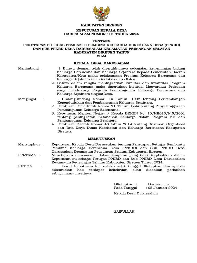 01.SK PPKBD Subppkbd 2024 | PDF