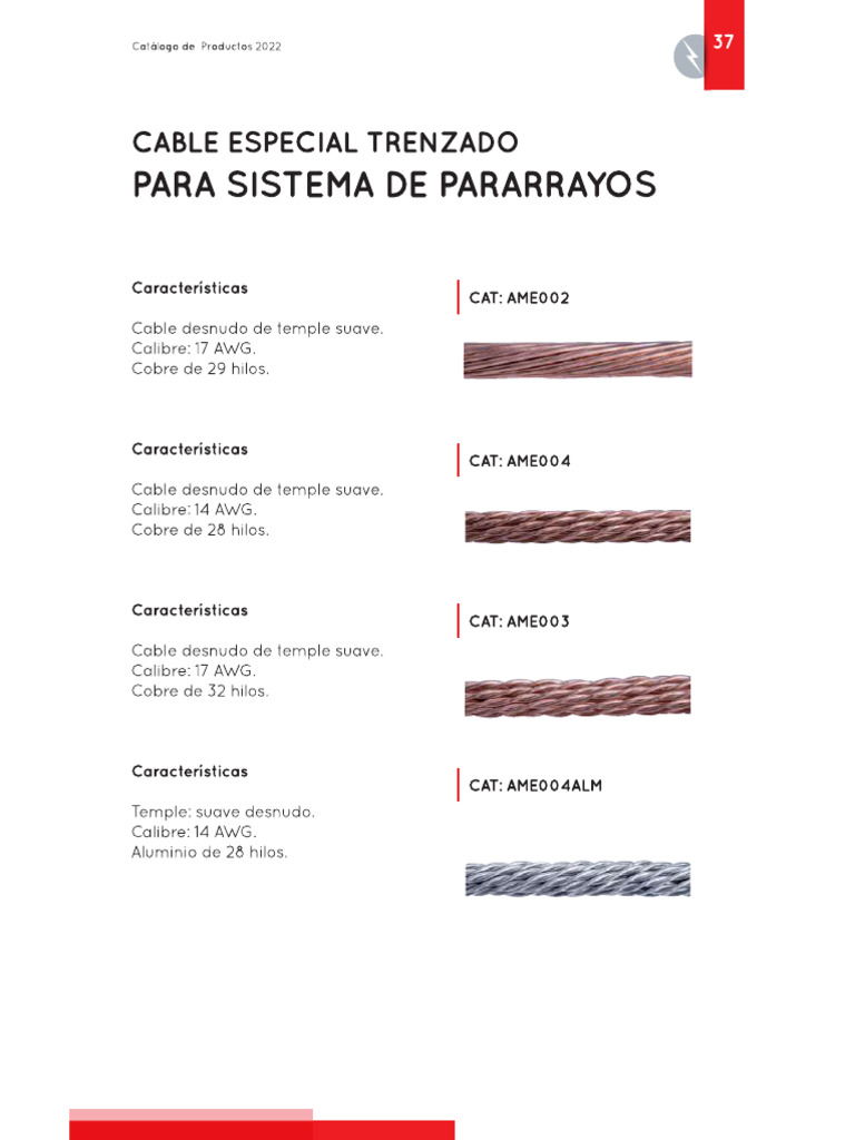 CABLE PARARRAYOS | PDF