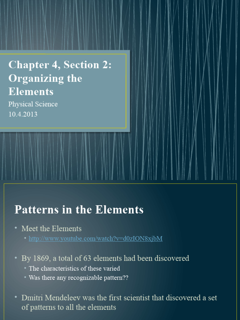 Organizing The Elements | PDF | Nuclear Fusion | Chemical Elements