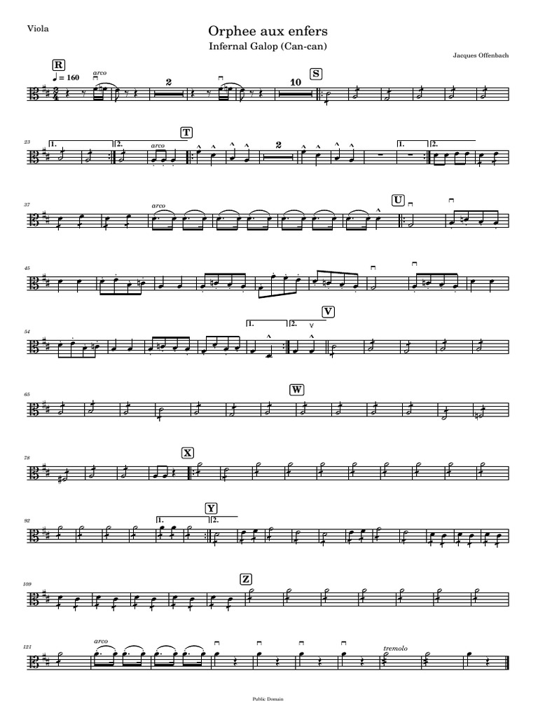Orphee Aux Enfers-Viola | PDF | Orpheus In The Underworld | Vocal Music