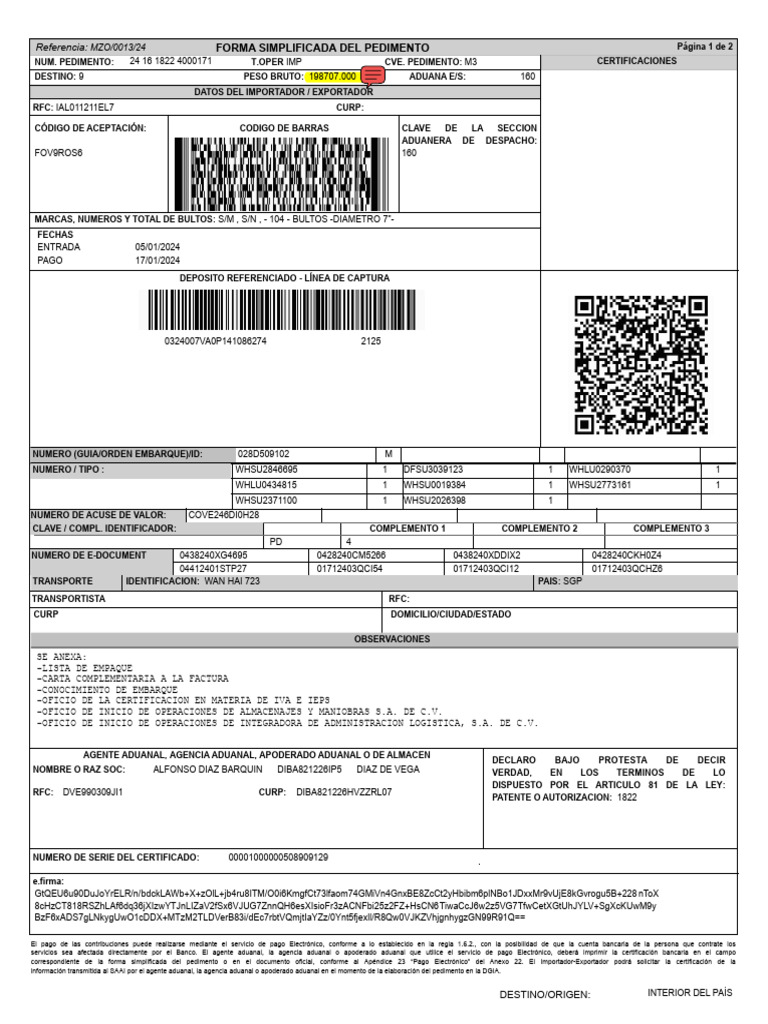 3 Pedimentos | Descargar gratis PDF | Seguridad nacional | Accion legal