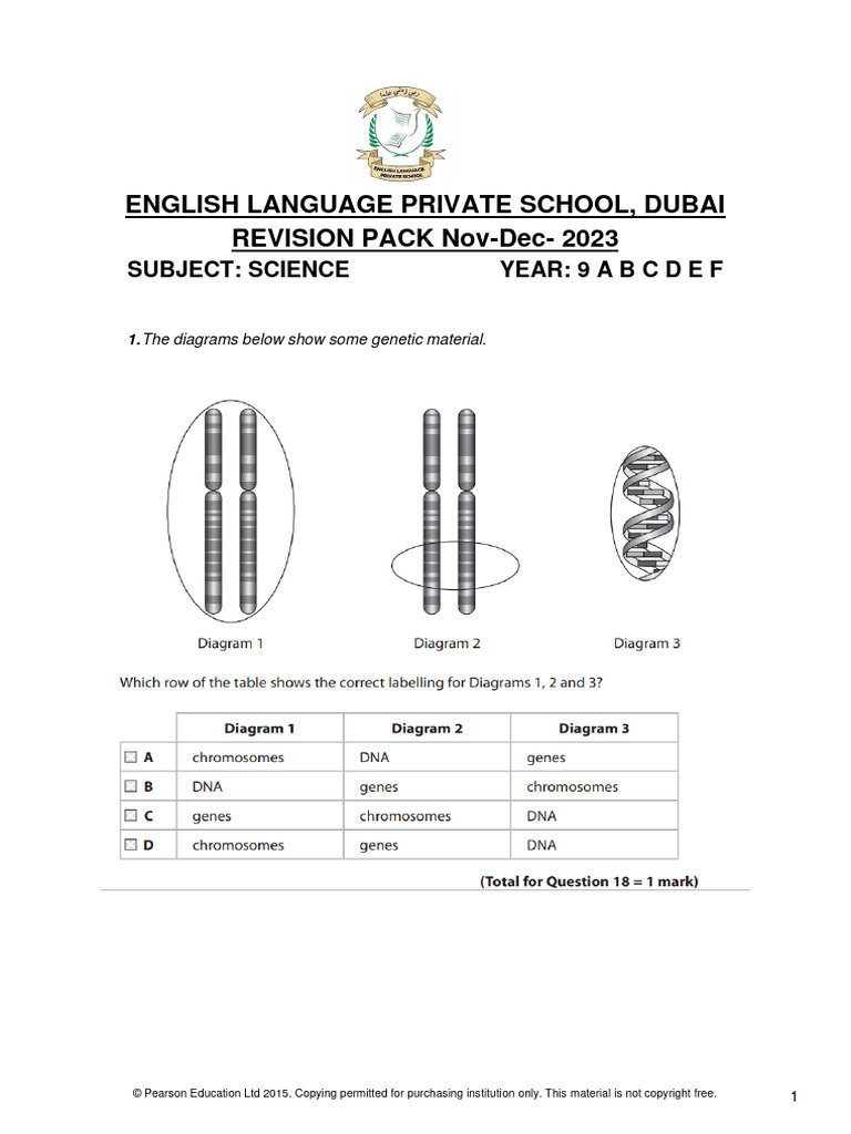 Yr 9 Science MYA Revision Pack | PDF | Pressure | Density