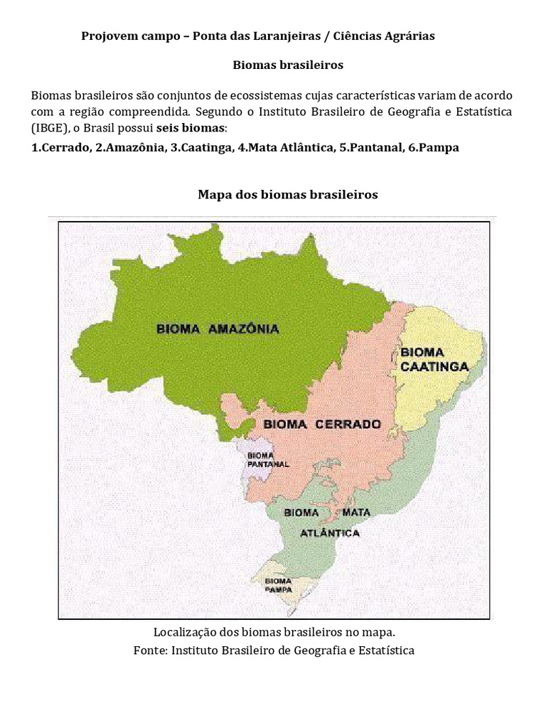 Biomas Brasileiros | Download grátis PDF | Floresta Amazônica | Florestas