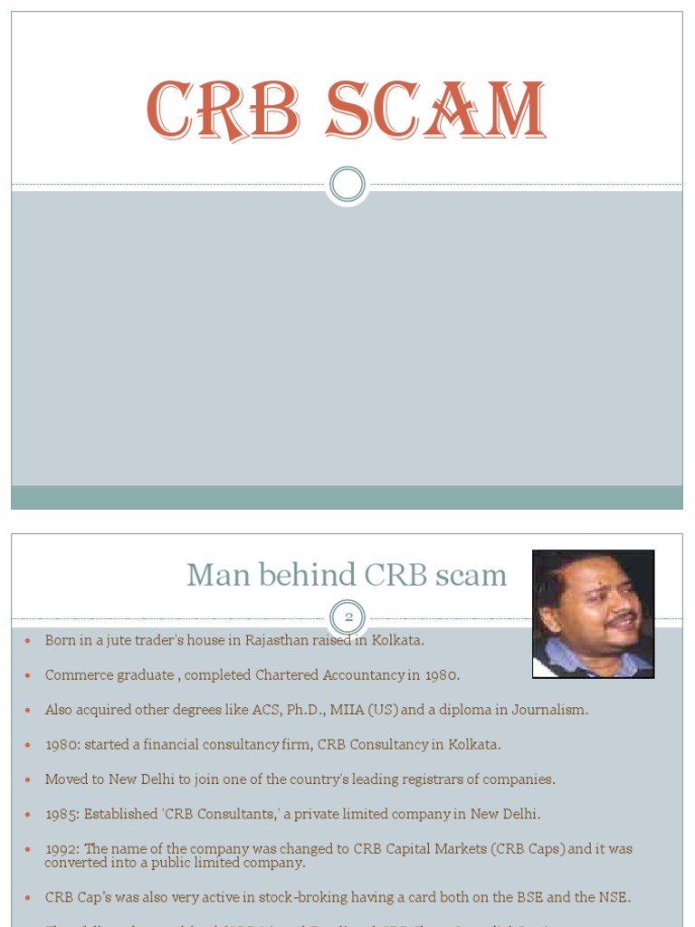 CRB Financial Scam Overview | PDF | Financial Markets | Mutual Funds