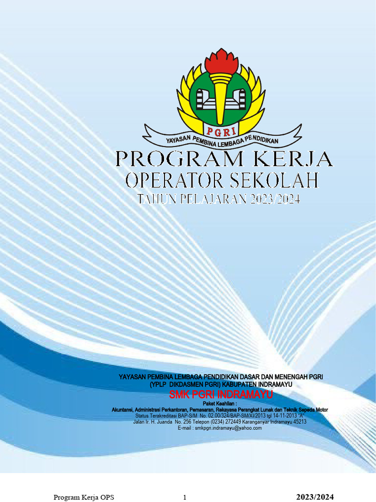 PROGRAM KERJA OPERATOR SEKOLAH 2023-2024 Blanko | PDF | Karier & Perkembangan | Bisnis