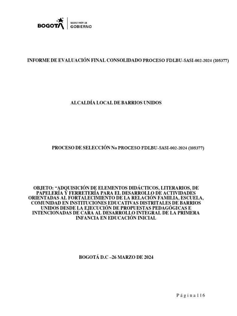 Consolidado Informe de Evaluacion Final y Revision Oferta Economica Fdlbu-Sasi-002-2024 (105377 ...