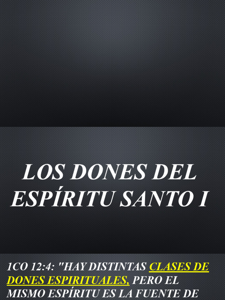 Los Dones Del Espíritu Santo 1 | PDF | Fe | Jesús