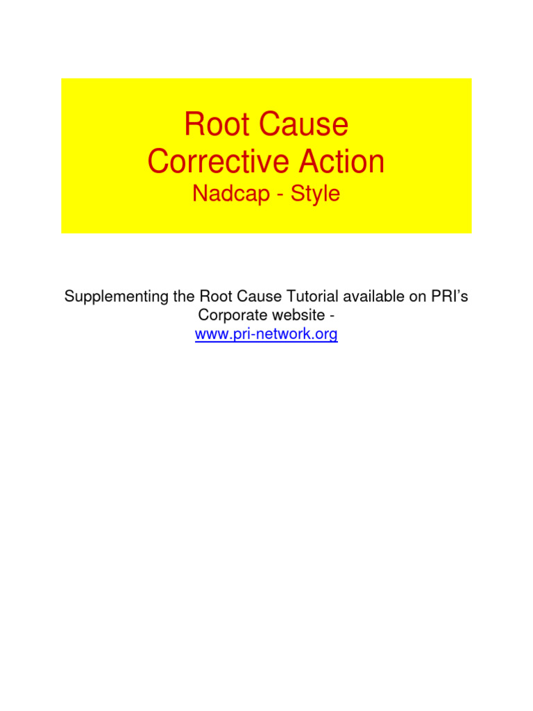 Nadcap Root Cause Action Guide | PDF | Expert