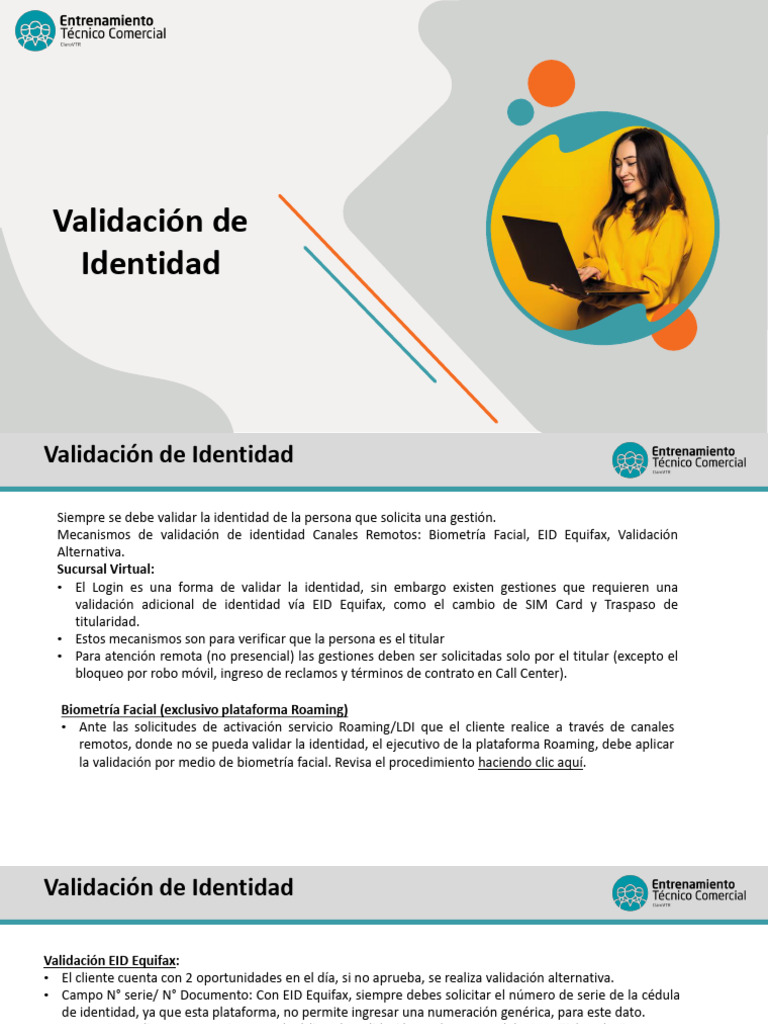 Validacion identidad | PDF | Gestión de la relación con el cliente | Documento de identidad