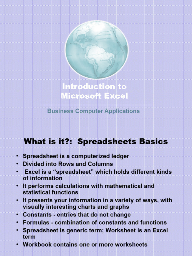 Lecture 2 - Basic of Excel | PDF | Interest | Present Value