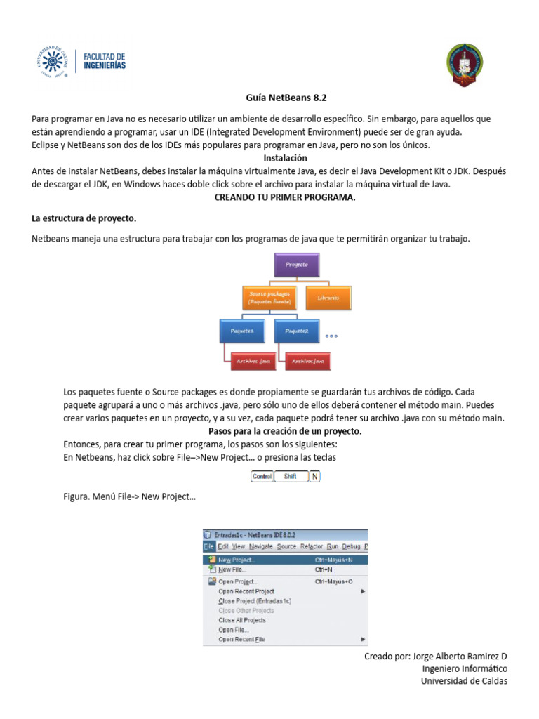 Guia NetBeans | PDF | Java (lenguaje de programación) | Entorno de desarrollo integrado