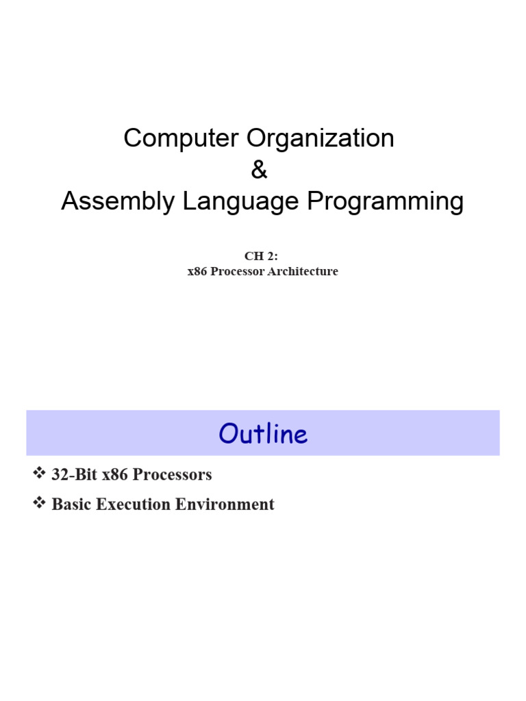 COAL CH 2 | PDF | Central Processing Unit | Assembly Language