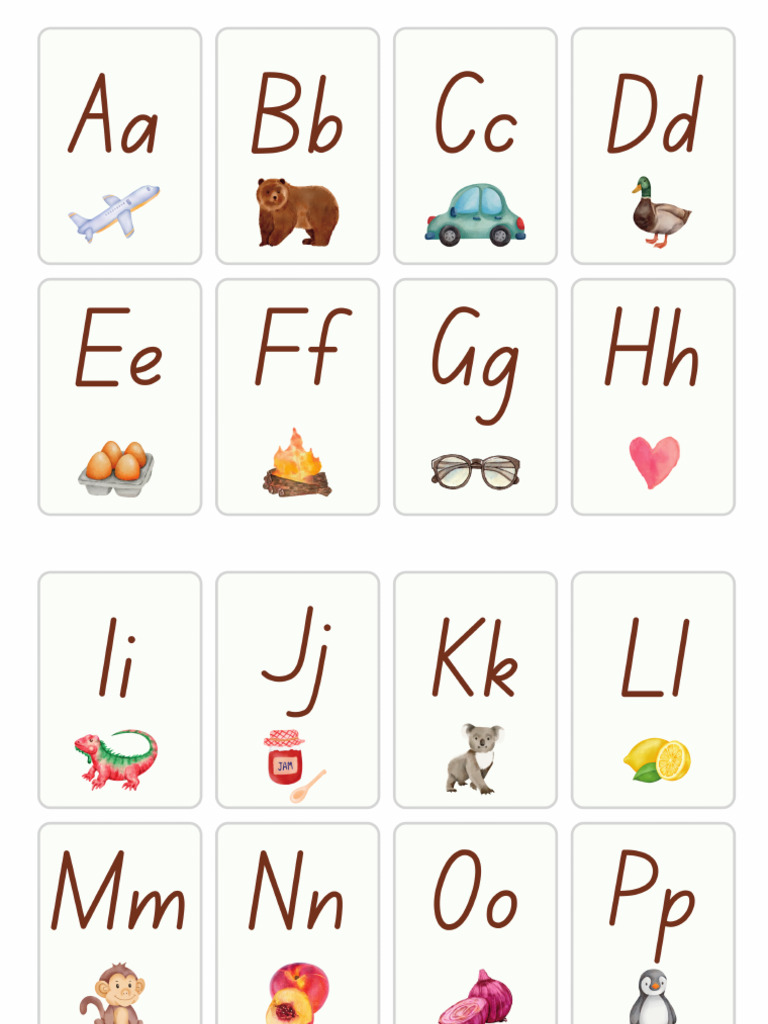 Flashcards Alphabet A 4 | PDF
