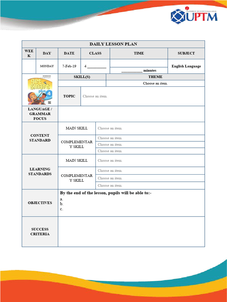 Year 4 Lesson Plan Uptm.docx | PDF