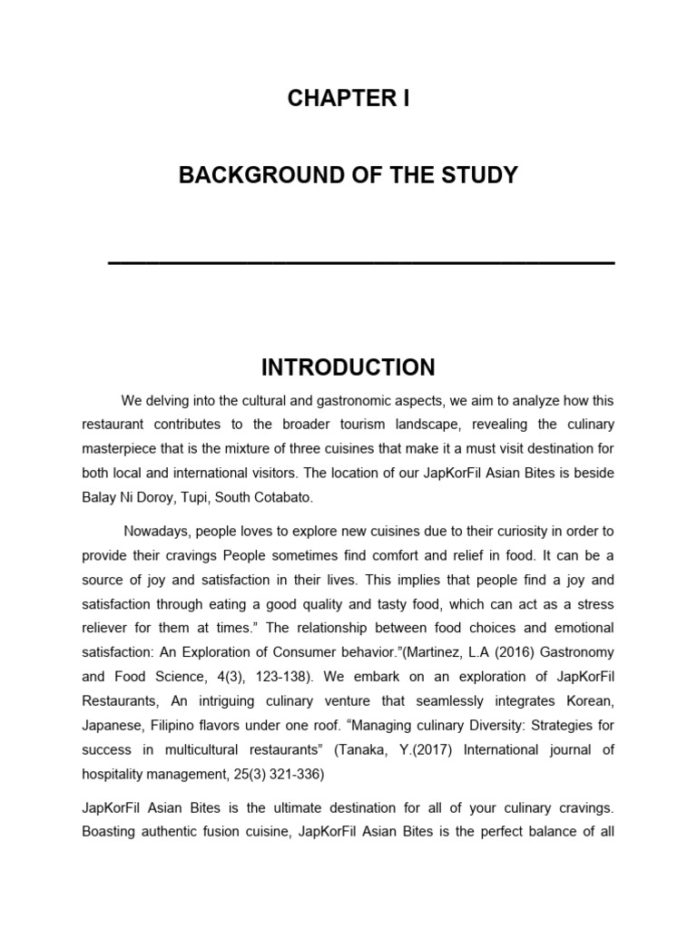 Feasibility Study Pdf Cuisine Korean Cuisine